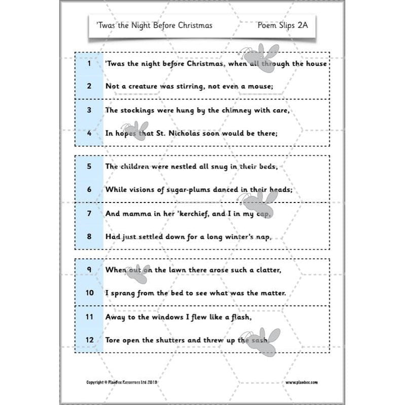 Twas the Night Before Christmas Lesson Plans | Year 2 Poetry — PlanBee