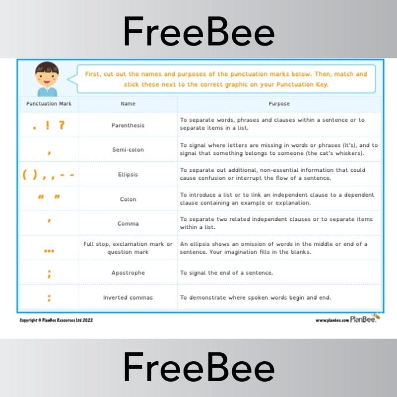 FREE UKS2 Punctuation Activities by PlanBee