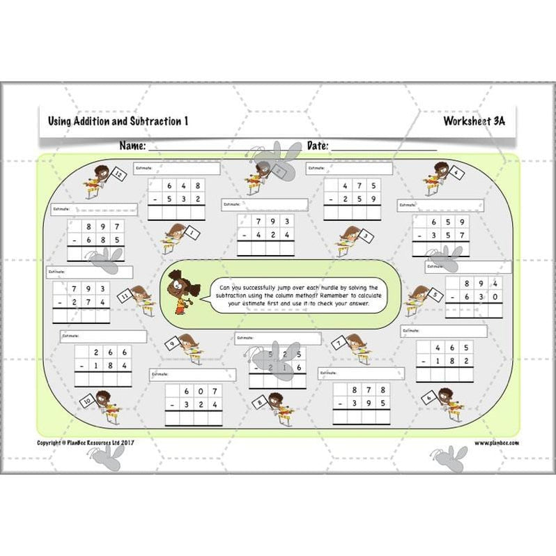 Using Addition and Subtraction Year 4 Maths by PlanBee