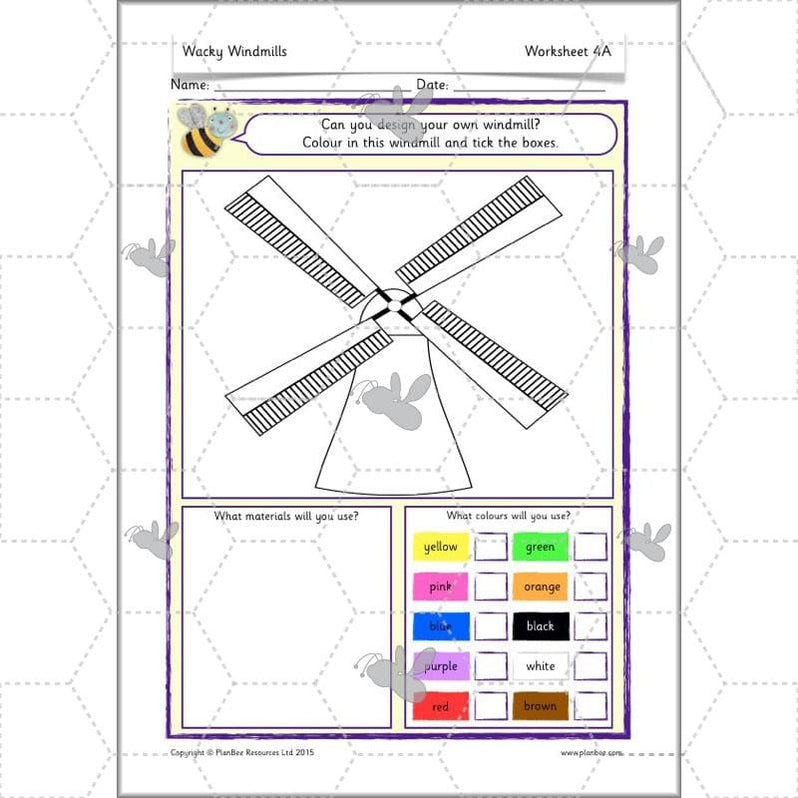 Wacky Windmills - DT Primary Resources for KS1 | PlanBee