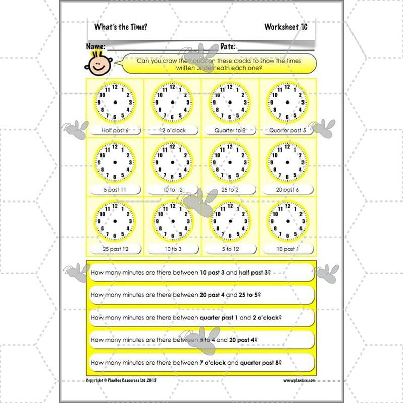 Year 3 Time Planning | Plans, Slides and Worksheets — PlanBee