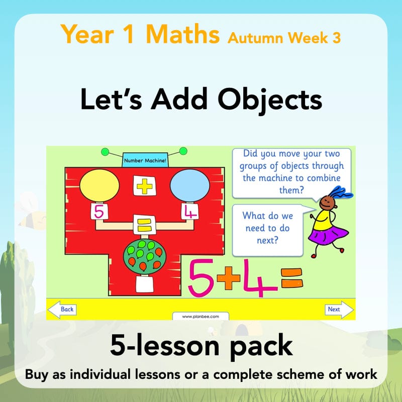 Year 1 Addition to 20 Adding Objects Maths by PlanBee