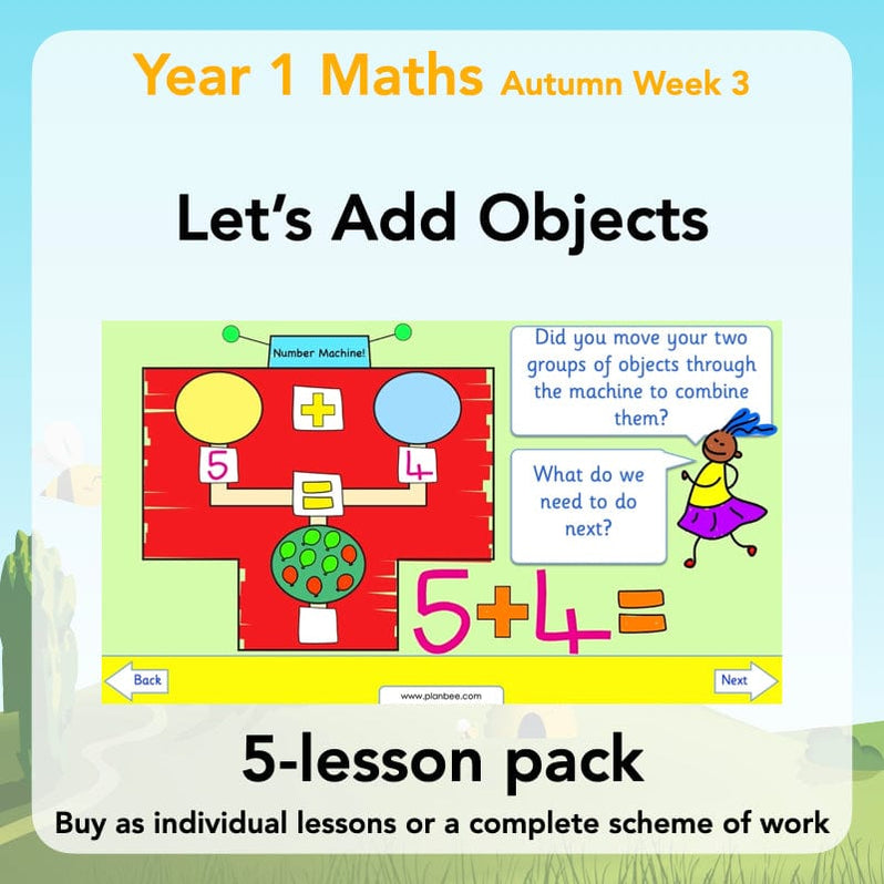 Year 1 Addition to 20 Adding Objects Maths by PlanBee