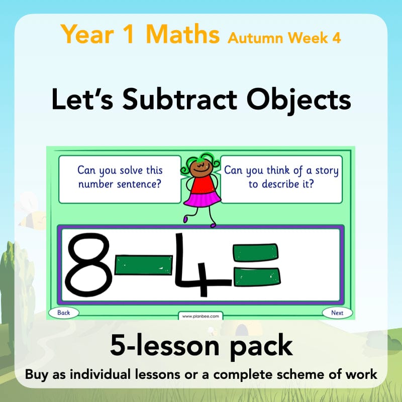 Practical Subtraction Year 1 Maths Lesson by PlanBee