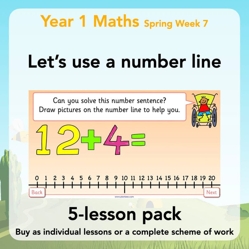Let’s use a number line KS1 Year 1 maths lessons by PlanBee