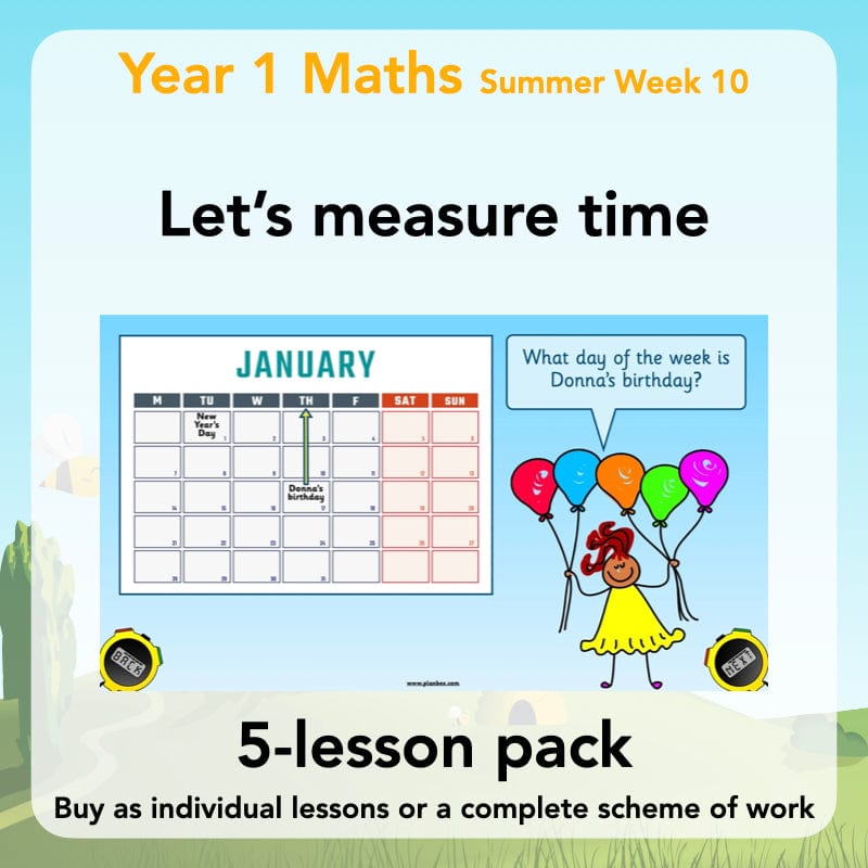 Let’s Measure Time Year 1 Measurement Maths Lessons PlanBee