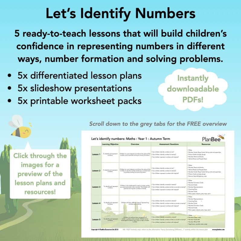 Identify Numbers 1-20 Year 1 Maths by PlanBee