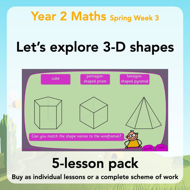 Explore 3D Shapes Year 2 Maths Lesson by PlanBee