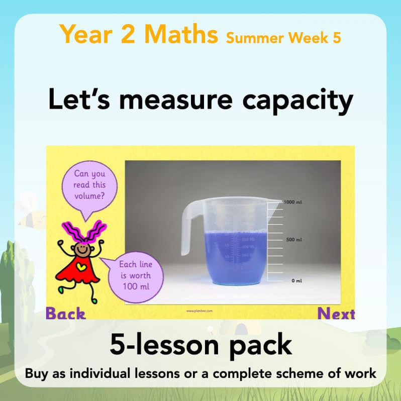Let's measure capacity - Year 2 Maths planning and resources — PlanBee