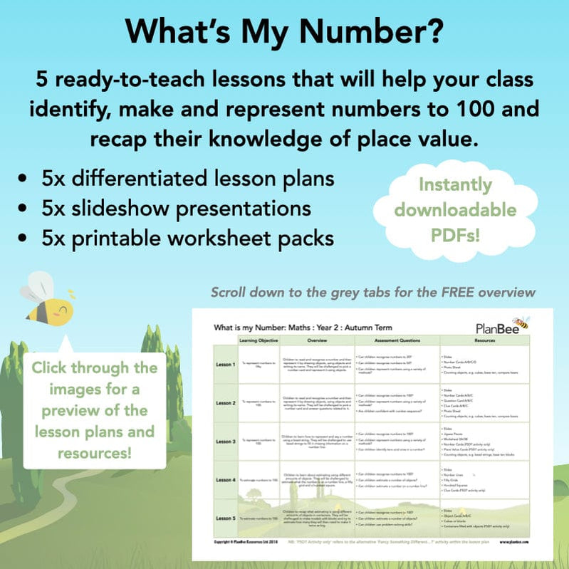 Number and place value KS1 and KS2 lessons by PlanBee