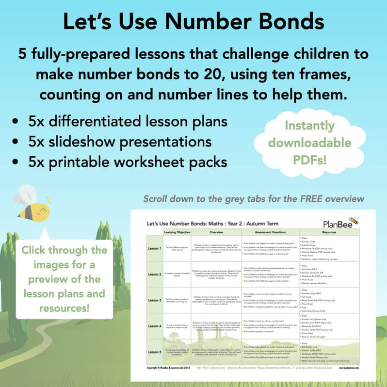 Number Bonds Year 2 KS1 Maths Lessons by PlanBee