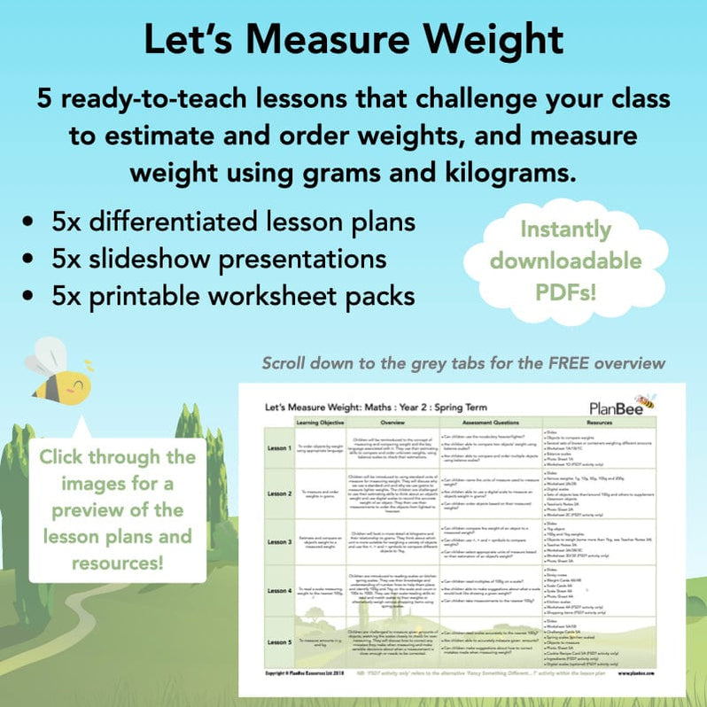 Let's Measure Weight - KS1 - Year 2 Maths - Measurement — PlanBee
