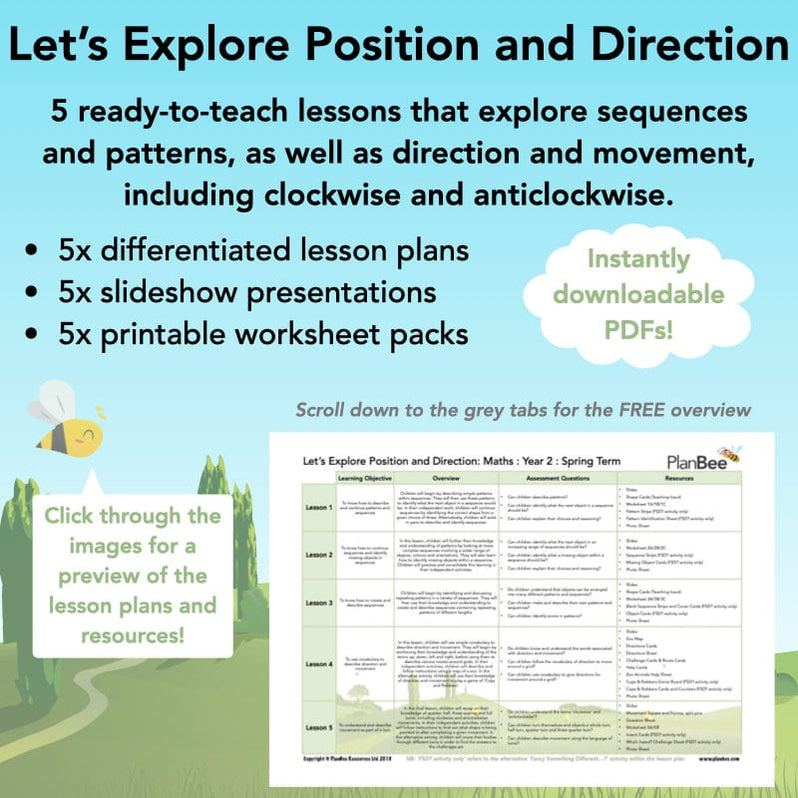 Explore Position and Direction Year 2 Maths | PlanBee
