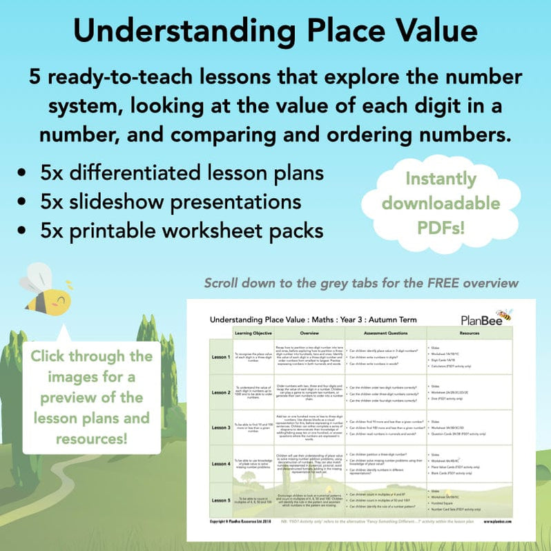 Understanding Place Value Year 3 Maths Lessons by PlanBee