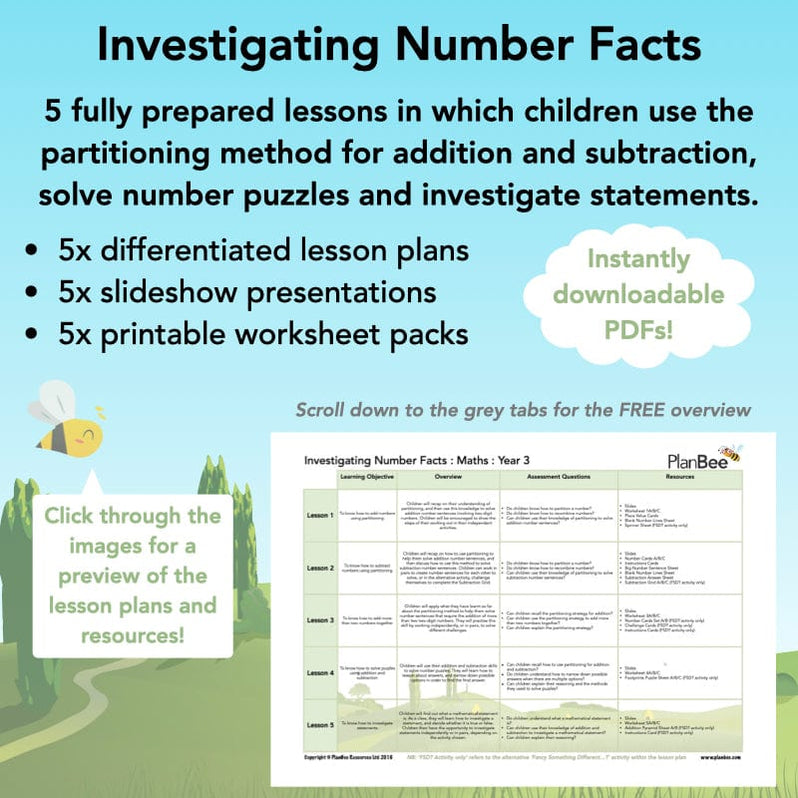 Investigating Number Facts Maths for Year 3 by PlanBee