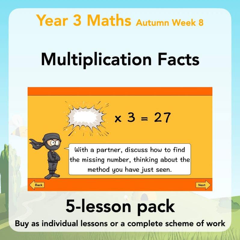 Multiplication Facts Year 3 KS2 Maths Lessons by PlanBee