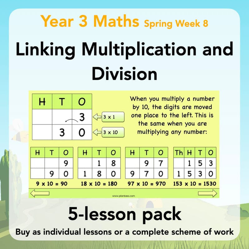 Linking Multiplication and Division Year 3 Maths by PlanBee