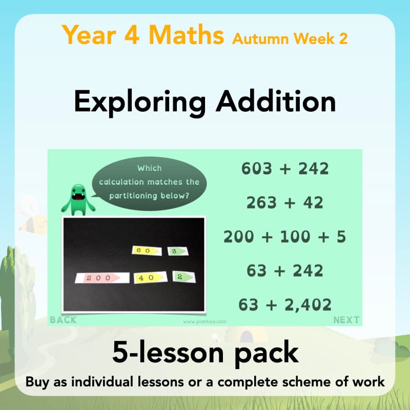 Exploring Addition Year 4 Maths Planning by PlanBee