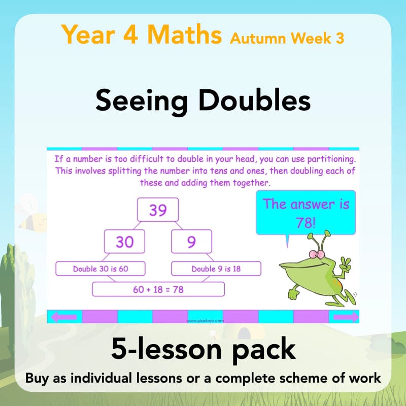 Doubling and Halving Year 4 Maths Lessons by PlanBee