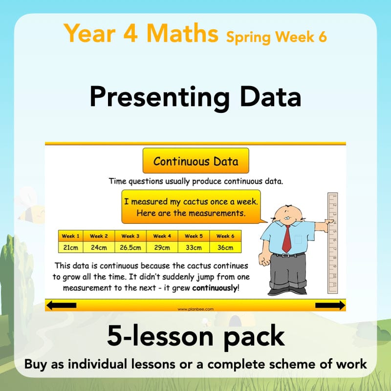 Presenting Data Year 4 Statistics Lessons by PlanBee