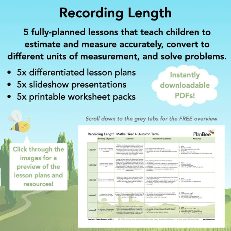 Recording Length - Measurement Maths Lessons for Year 4 — PlanBee