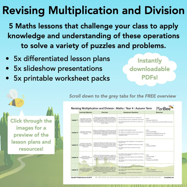 Multiplication and Division Year 4 Maths Lesson by PlanBee