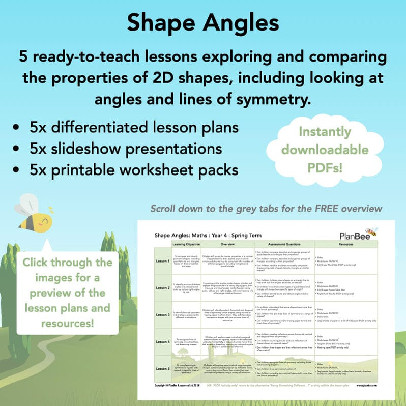 Shape Angles Year 4 Shape Properties Lessons by PlanBee