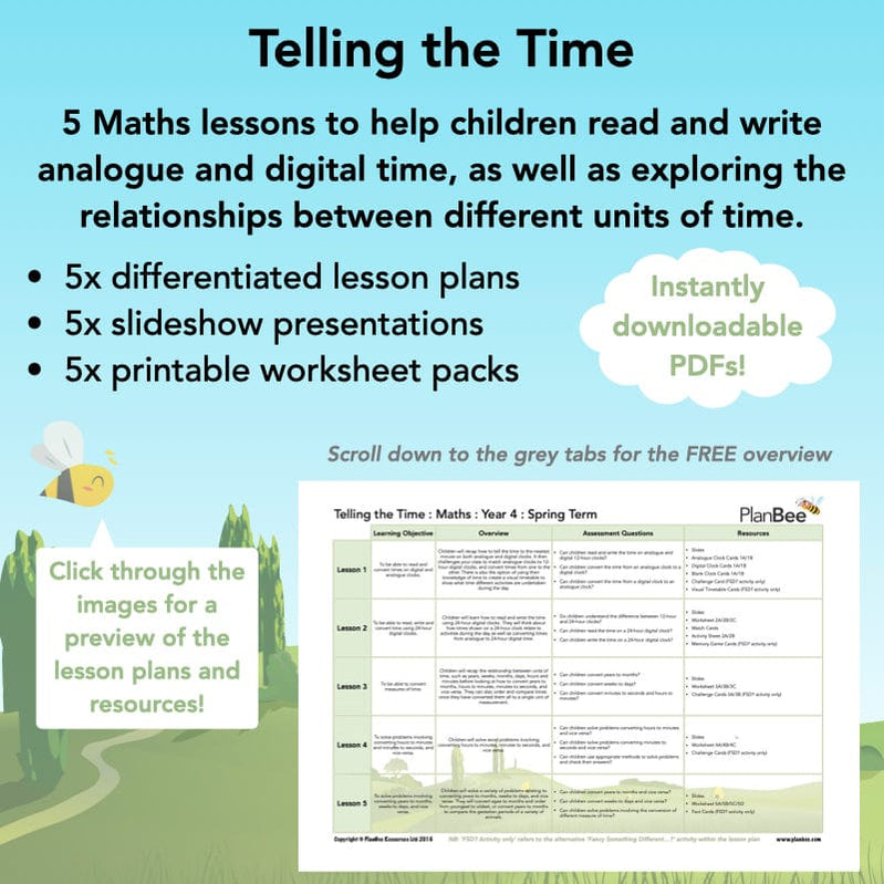 Telling the Time KS1 and KS2 Teaching Resources — PlanBee