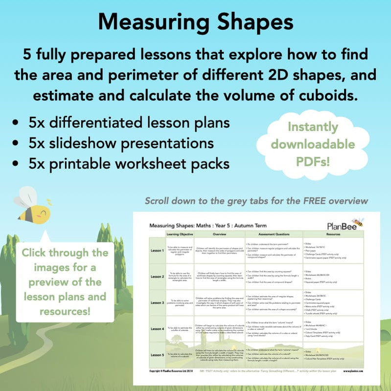 Properties of Shapes KS1 and KS2 Maths lessons by PlanBee