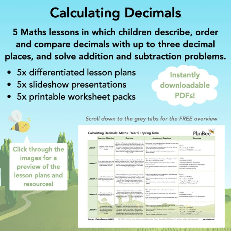 Year 5 Maths planning and worksheets by PlanBee