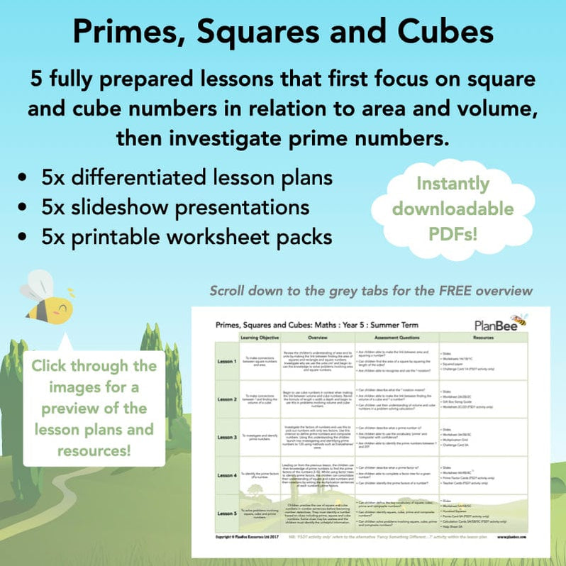 Primes, Squares & Cubes - Year 5 Maths Planning & Resources - PlanBee
