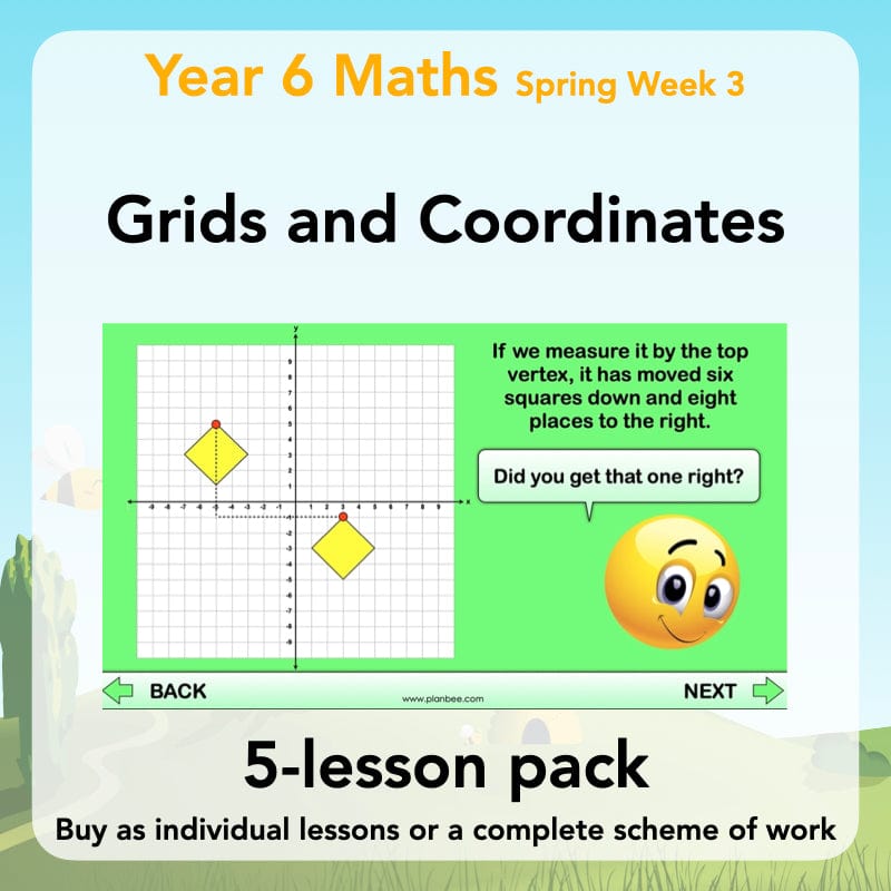 Grids and Coordinates Year 6 Maths Lesson by PlanBee