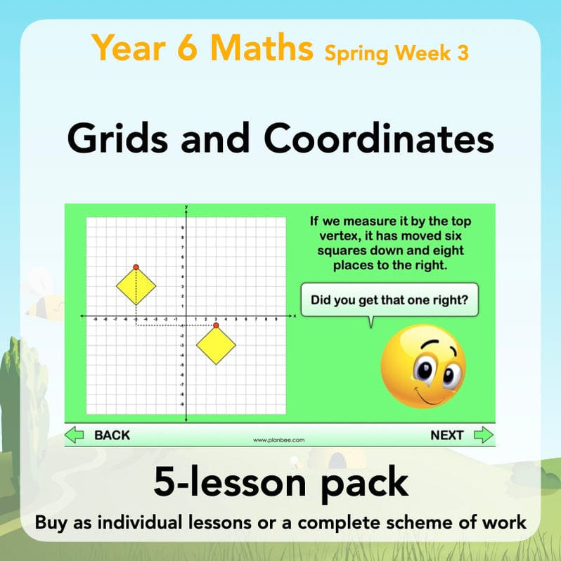 Grids and Coordinates Year 6 Maths Lesson by PlanBee