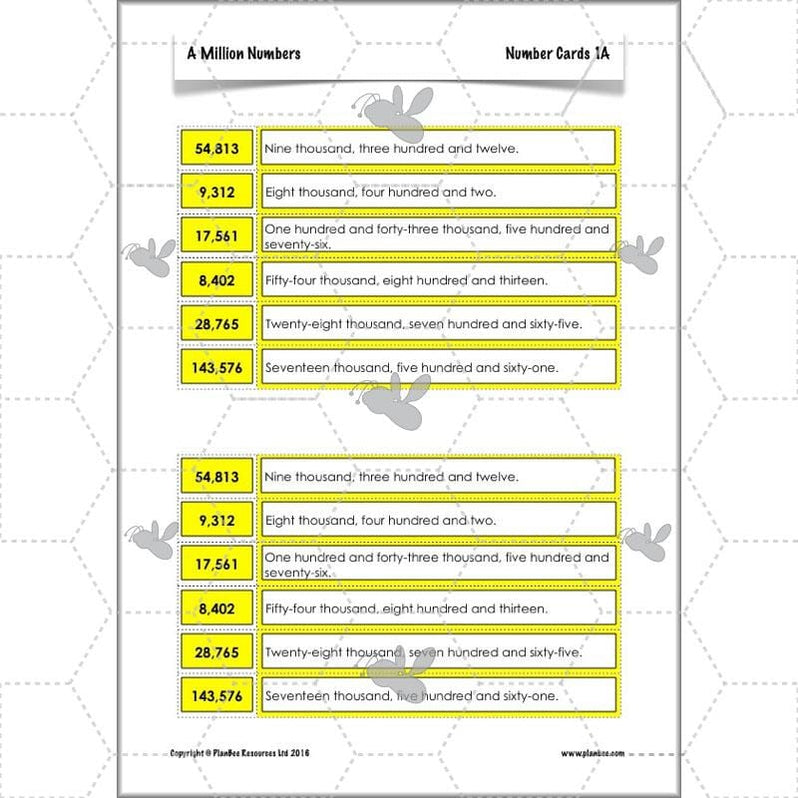 A Million Numbers Year 5 Maths Planning by PlanBee