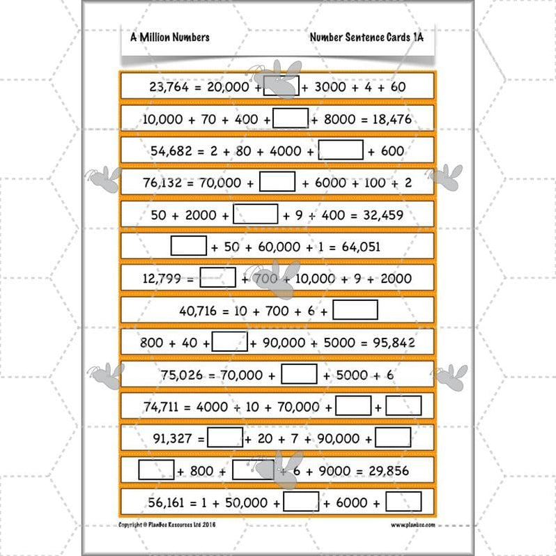 A Million Numbers Year 5 Maths Planning by PlanBee