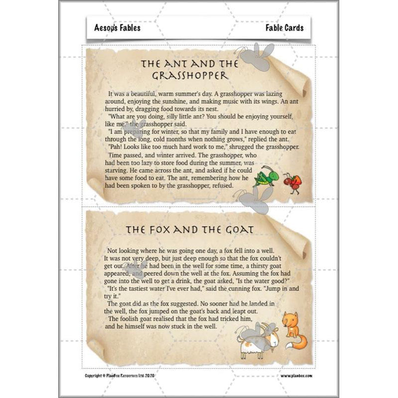 Aesop's Fables KS2 English Lesson Plans by PlanBee