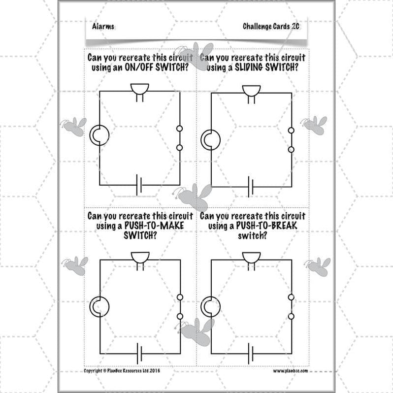 Alarms - Electrical Circuits: DT Primary Resources - PlanBee KS2
