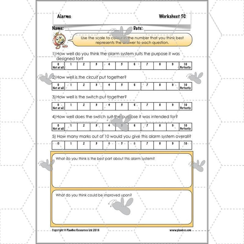 Alarms - Electrical Circuits: DT Primary Resources - PlanBee KS2