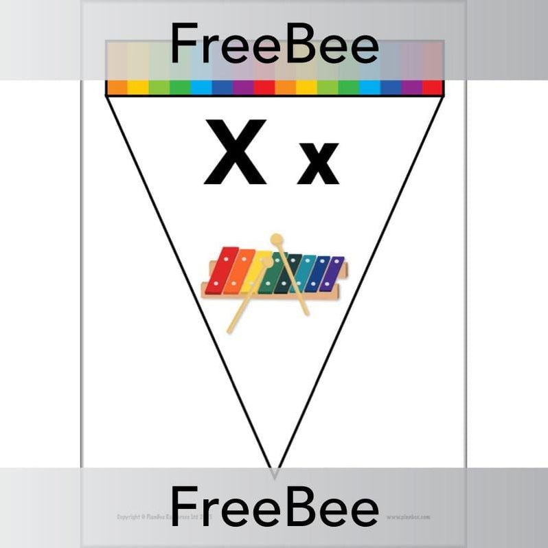 Alphabet Bunting Free Downloadable PDF by PlanBee