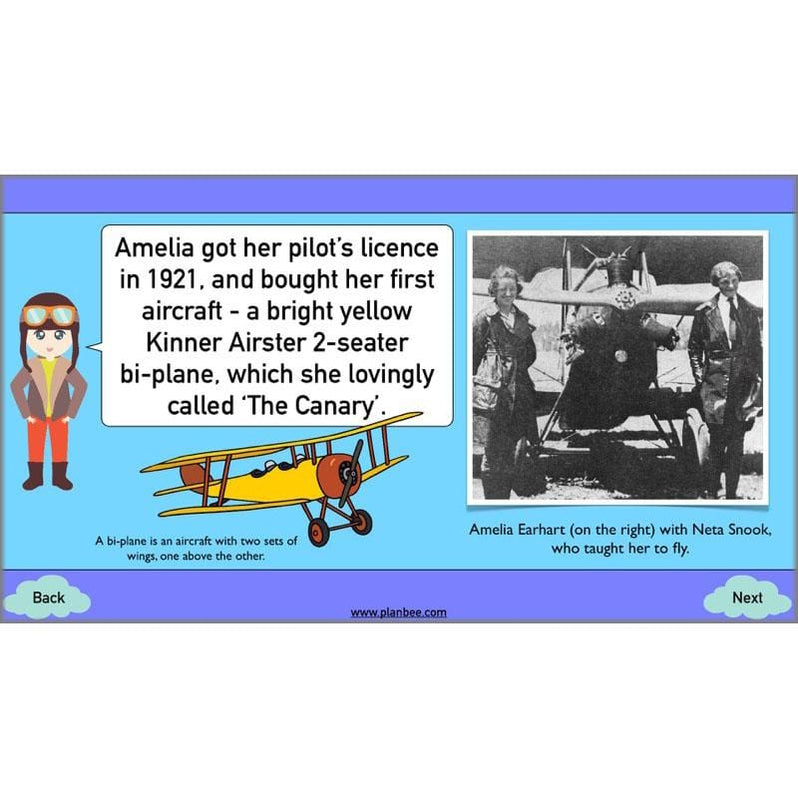 Amelia Earhart KS2 Special People Lesson by PlanBee