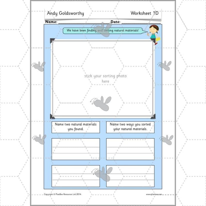 Andy Goldsworthy KS1 Art Lesson Plans created by PlanBee