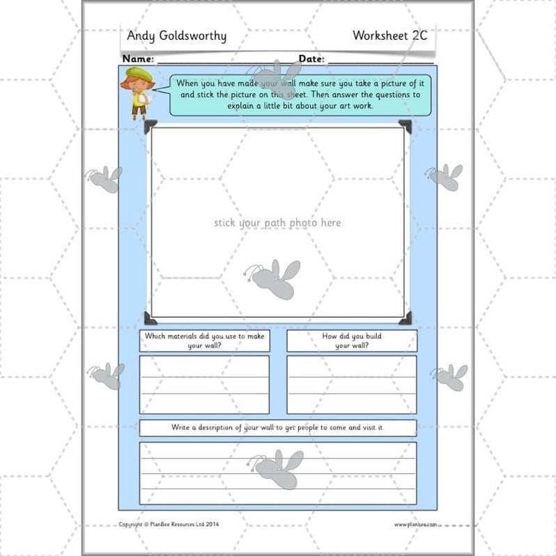 Andy Goldsworthy KS1 Art Lesson Plans created by PlanBee