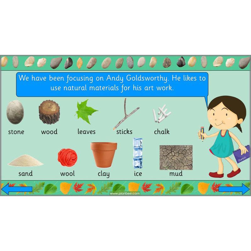 Andy Goldsworthy KS1 Art Lesson Plans created by PlanBee