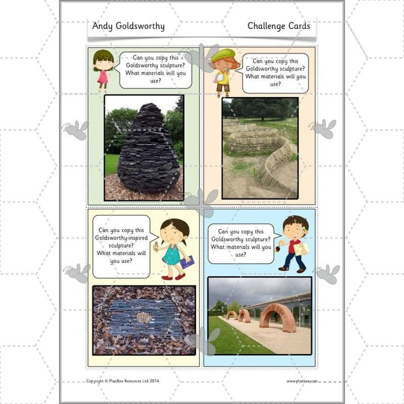Andy Goldsworthy KS1 Art Lesson Plans created by PlanBee