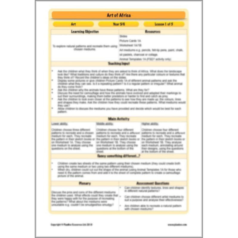 African Art KS2 | Art of Africa Lessons by PlanBee