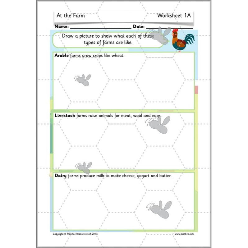 At the Farm lesson plans KS1 Geography pack by PlanBee