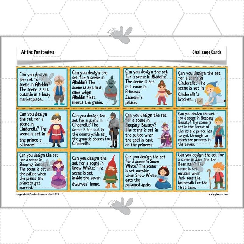 Pantomime Ideas for KS2 Art Lessons by PlanBee