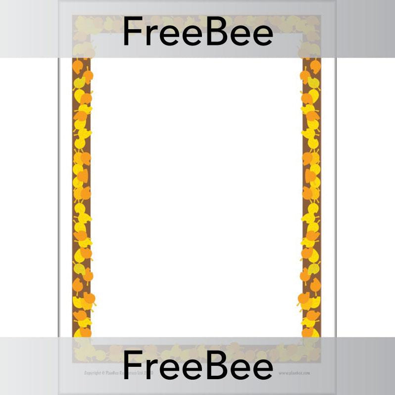 Download these FREE Autumn Writing Frames by PlanBee