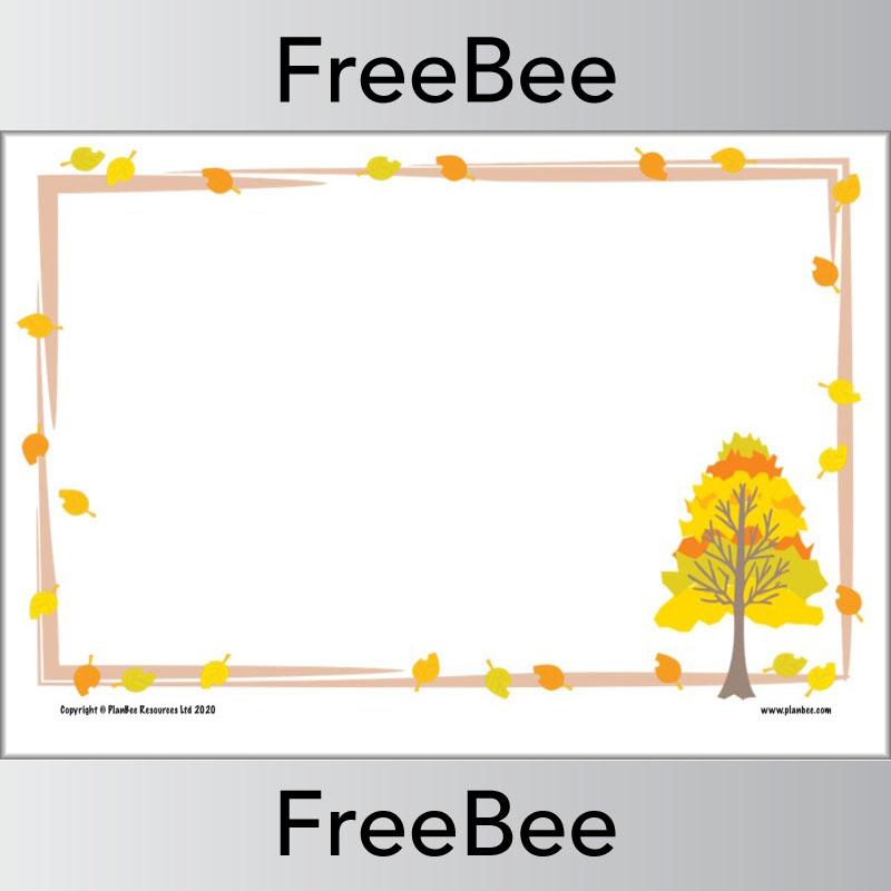 Download these FREE Autumn Writing Frames by PlanBee