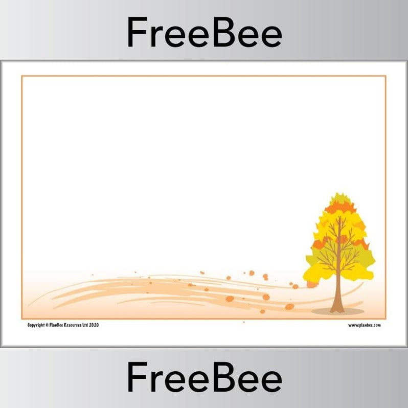 Download these FREE Autumn Writing Frames by PlanBee